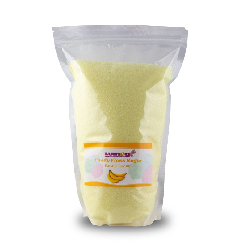 Banana flavoured Candy Floss Sugar, 1kg - Lumea - Lumea Products