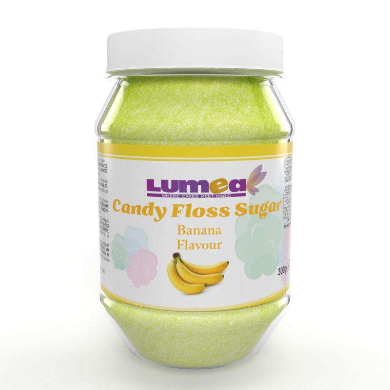 Banana flavoured Candy Floss Sugar, 300g - Lumea - Lumea Products