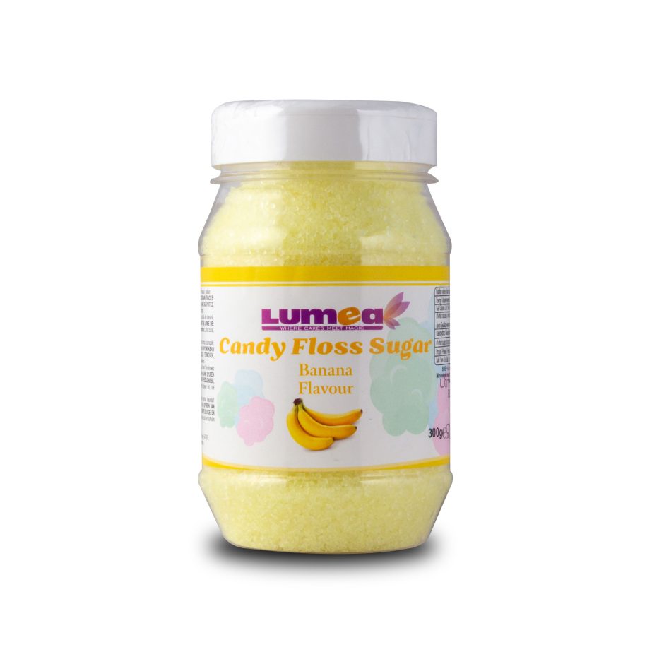 Banana flavoured Candy Floss Sugar, 300g - Lumea - Lumea Products